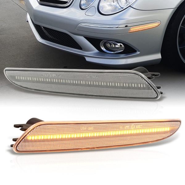 商品名:  AJP Distributors Clear Lens Amber LED Front Bumper Side Marker Lights Lamps Pair Signal Reflectors Compatible/Repl...