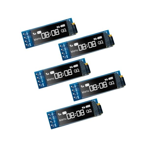 商品名: Hosyond 5個 0.91インチ I2C OLED ディスプレイモジュール IIC OLED スクリーン DC 3.3V~5V Arduino Raspberry Pi対応 (ホワイトディスプレイカラー) Hosyond 5 ...