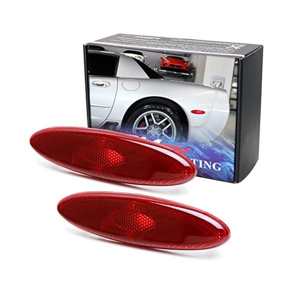 商品名:  iJDMTOY OE-Spec Red Lens Rear Side Marker Lamp Housing Assemblies, Compatible with 1999-2004 Chevy C5 Corvette for...
