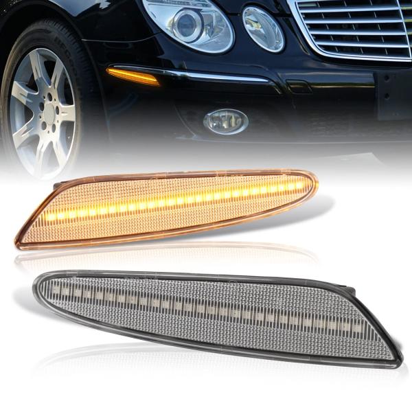 商品名:  AJP Distributors Clear Lens Amber LED Front Bumper Side Marker Lights Lamps Set Signal Reflector Assembly Compatib...