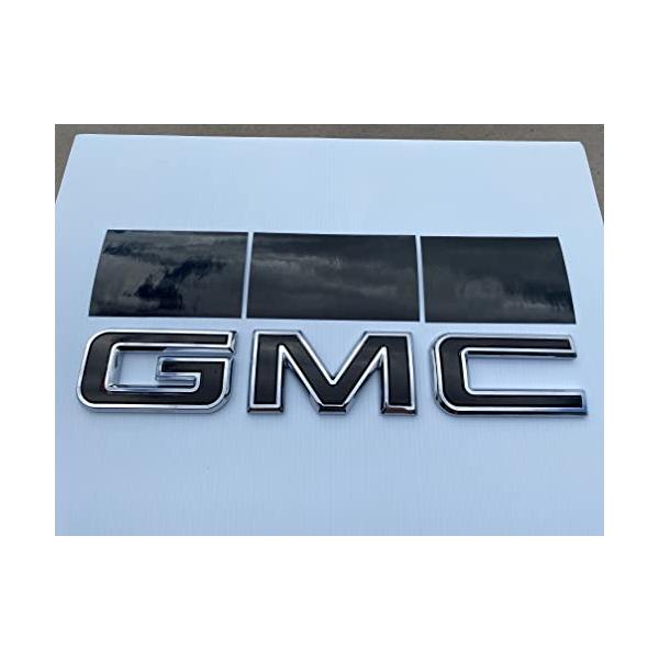 商品名: EmblemsPlus グロスブラック (ブラックアウト) GMC シエラ AT4 SLE SLT デナリ エレベーション ベース 1500 2500 グリル GMC エンブレム デカール オーバーレイ ビニールシート 自分でカッ...