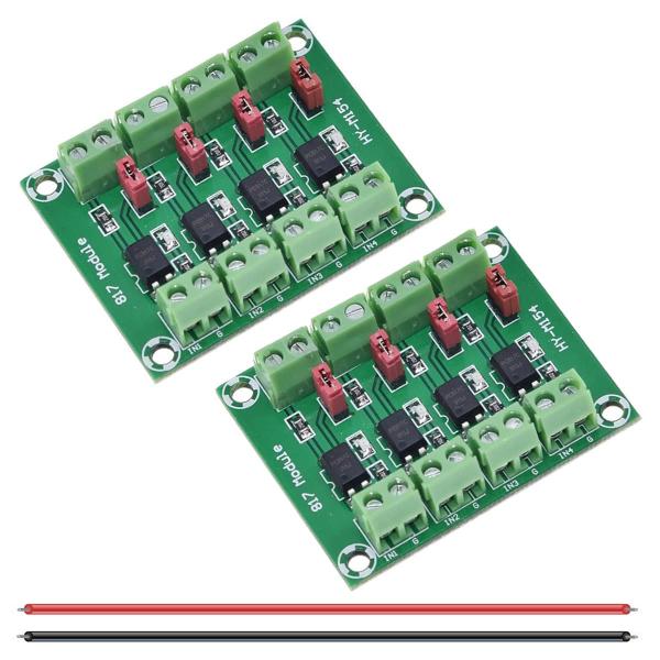 商品名: DAOKAI 2 個 PC817 4 チャンネル オプトカプラ絶縁モジュール 3.6-30V 電圧コンバータ ドライバ 光電絶縁ボード 制御リレー用 24AWG ワイヤ付き DAOKAI 2 Pcs PC817 4 Channel...