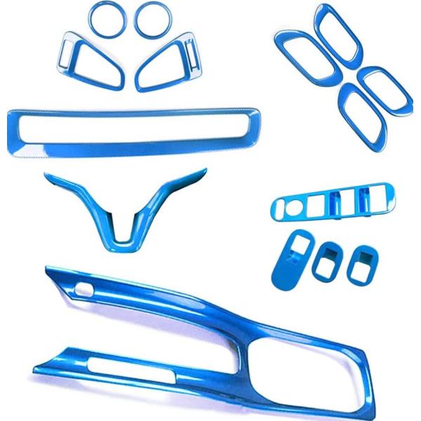 商品名: CEBAT フルインテリア装飾カバー センターコンソール計器パネル ダッシュボードトリム 中央サイドエアアウトレットハンドルモールディングトリムキット ホンダ HRV 2016-2022用(ブルースタイル) CEBAT 15PCS...