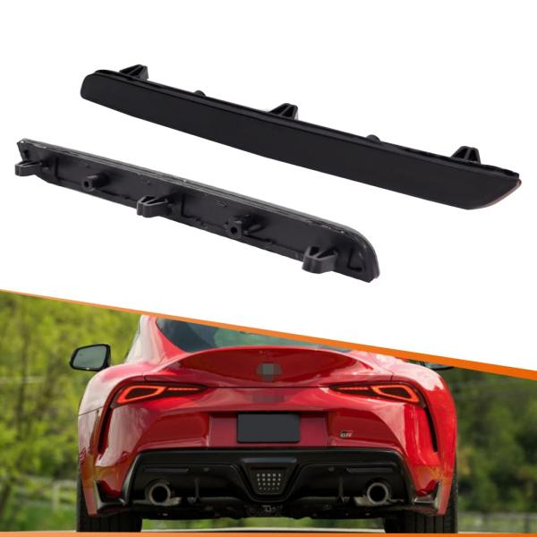 商品名: ADIIL スモークレンズ リアフォグライト バンパー リフレクター ブレーキ テールランプ ハウジングキット 2020 2021 2022 トヨタ GR スープラ用 2個 ADIIL 2PCS Smoked Lens Rear ...