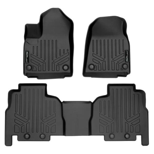 商品名:  SMARTLINER All Weather Custom Fit Black 2 Row Floor Mat Liner Set Compatible with 2022-2023 Jeep Wagoneer/Grand Wa...
