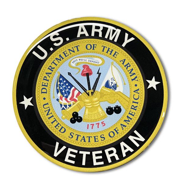 商品名: アメリカ陸軍退役軍人ドーム型デカール カーステッカー エンブレム 3D 3インチ アメリカ陸軍 This We'll Defend (3ARMYvet) US Army Veteran Domed Decal car Sticke...