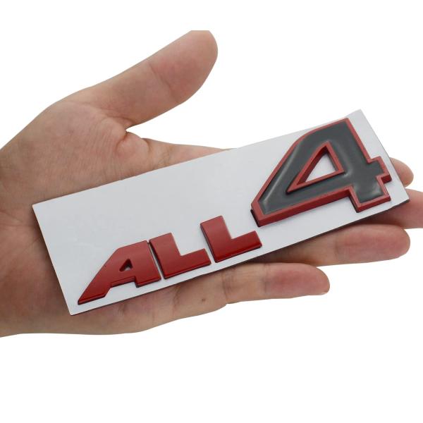 商品名: 1枚 ALL4エンブレム 3D メタルバッジ カーステッカー デカール 交換用 Cooper R60 R61 F60用 (レッド) 1Pc ALL4 Emblem 3D Metal Badge Car Stickers Decal...