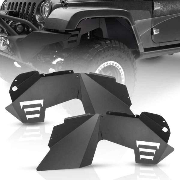 商品名: HAWKLEY フロントインナーフェンダーライナー 2個 2007 2008 2009 2010 2011 2012 2013 2014 2015 2016 2017 Jeep Wrangler JK JKU 2/4ドアに対応 ボ...