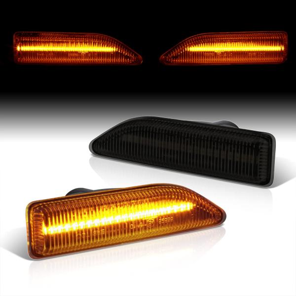 商品名:  AJP Distributors Smoke LED Front Fender Side Markers Lights Signal Reflector Lamps Assembly Set Compatible/Replace...