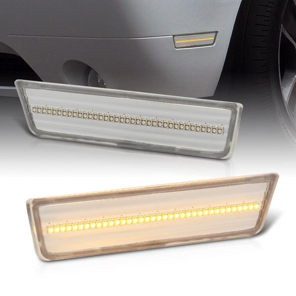 商品名:  AJP Distributors Amber LED Clear Lens Front Bumper Side Marker Lights Driving Signal Reflectors Lamps Pair Compati...