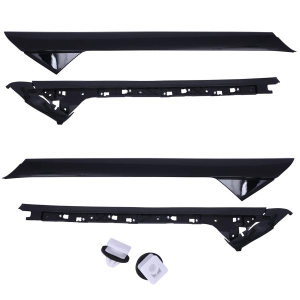 商品名: KARPAL フロントガラス A-Pillar トリムモールディング 2011-2019 フォード エクスプローラー BB5Z7803144AB BB5Z7803136BA フロント左 + 右 + 外側 + インナー KARPAL...