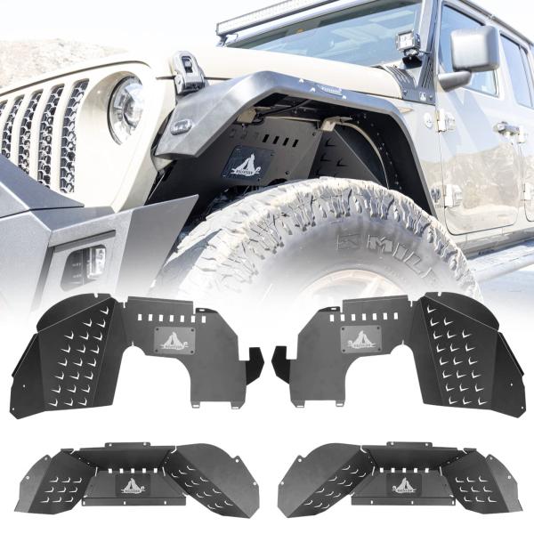 商品名:  Hawkley Gladiator JT Inner Fender Liners For Jeep 2019-2023 Gladiator JT Pickup Truck (2 &amp; 4 Door), Front + Re...