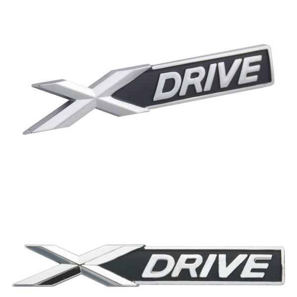 商品名: Xdrive エンブレム フェンダー トランク リア バッジ ステッカー デカール 2枚 Xdrive 車用 (シルバー ブラック) 2Pc New Xdrive Emblem Fender Trunk Rear Badge St...
