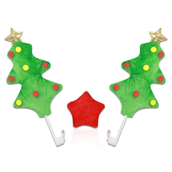 商品名: EcoNour X-Mas Antlers with Star Grille Nose | X-Mas Antler Decoration for Car with Soft and Durable Pleuche Fabric ...
