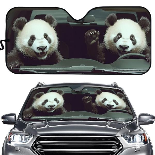 商品名:  Mumeson Cute Funny Panda Sunshade for Cars SUVs Windshield Foldable Car Sun Shades UV Protection Sun Blocks Univer...