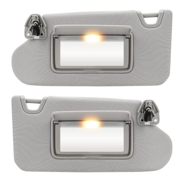 商品名: TadaMark 左運転席&amp;右助手席側サンバイザー 日産アルティマ 2013 2014 2015 2016 2017 2018用 グレー サンルーフなしのライト付き 交換用 # 96400-3TA2A 96401-3TA2...