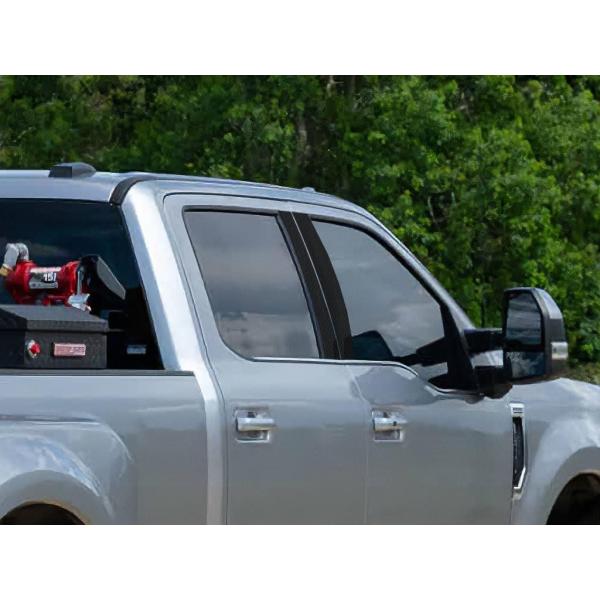 商品名:  Rvinyl Pillar Post Pre Cut Window Trim Kits in Carbon Fiber 4D Black Compatible with Ford F-350 2017-2023 Super Ca...