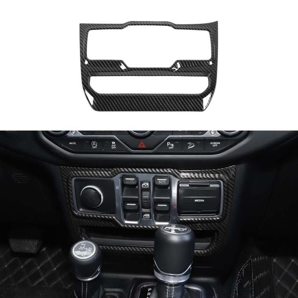商品名:  RT-TCZ Carbon Fiber Window Control Panel Trim Cover Center Console Decoration Interior Accessories for Jeep Wrangl...