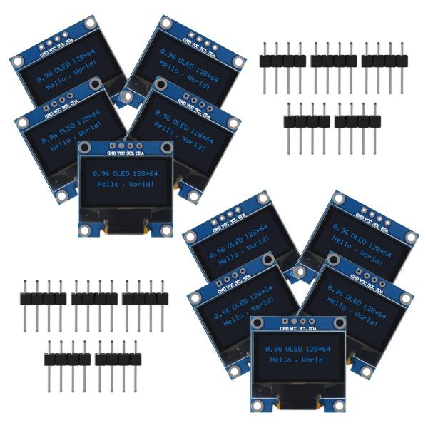 商品名:  AITRIP 10 PCS 0.96 inch 12864 128X64 OLED LCD Display Board Module I2C IIC SSD1306 Driver 4 Pins Compatibile with ...