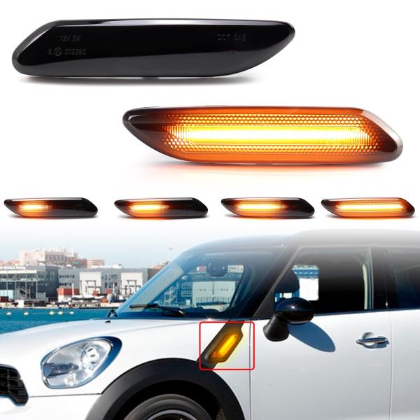 商品名:  FetonAuto LED Front Fender Side Marker Lights for 2011-2016 Mini Cooper R60 R61 Countryman Paceman, Smoked Lens Am...