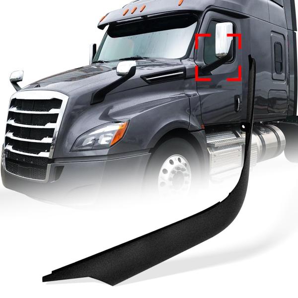 商品名: High Soar ブラック 運転席側ドアミラーアームカバー 2018年以降 Freightliner New Cascadia用 High Soar for Freightliner Cascadia Door Mirror A...