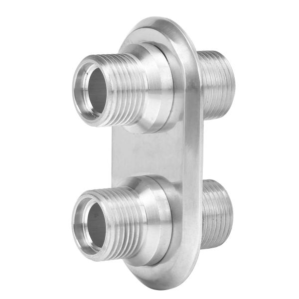 商品名: ACホースポートヒーター バルクヘッド 車 2ポート エアコン バルクヘッドインターフェース ユニバーサル改造 すべての一般的なOEMおよびアフターマーケットのエアコンおよびヒーターシステムに対応 (シルバー) AC Hose P...