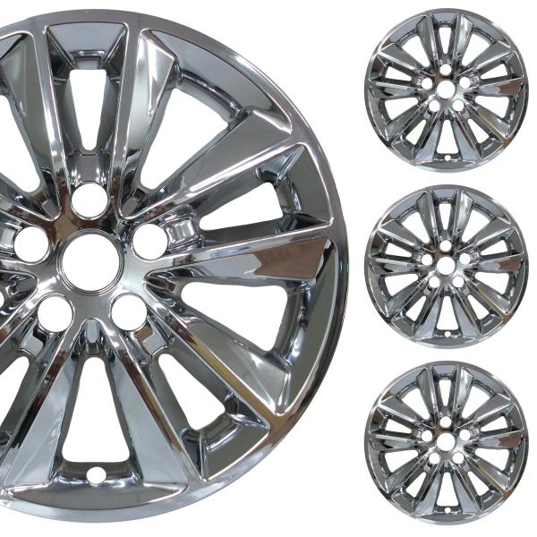 商品名:  PACRIM 17" Chrome Wheel Skin Set Made for Kia Sorento (2019-2020) | Durable ABS Plastic Cover Hubcap | Fits Direct...