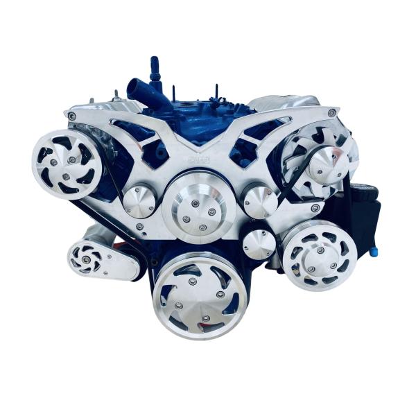 商品名:  Chap Performance Compatible with Big Block Ford 429 460 Serpentine Pulley Kit ALT PS A/C All Inclusive kit BBFブランド...