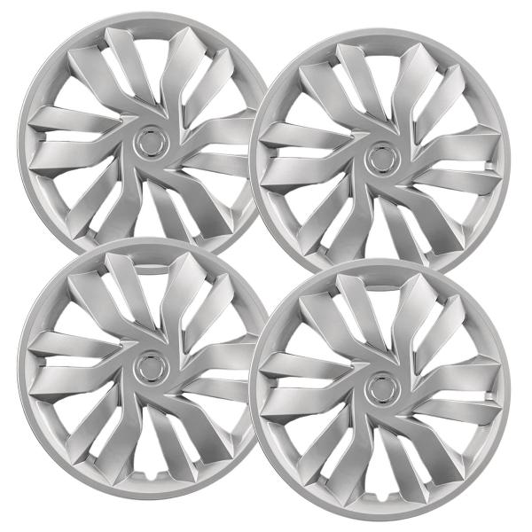 商品名:  Hubcaps.com - Premium Quality 15 inch Silver Hubcaps! Fits Honda Fit, Fiat 500, Prius C and Nissan Versa, Heavy Du...