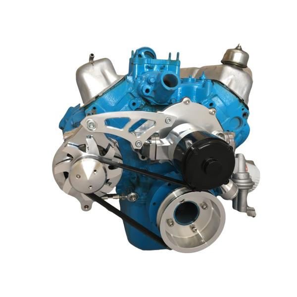商品名:  Chap Performance Compatible with Small Block Ford 351W Serpentine Pulley Conversion Kit Alt Electric WP SBF 1 - El...