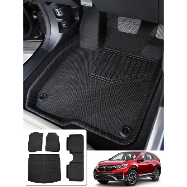 商品名:  DrCarNow for Honda CR-V Floor Mats 2017-2022 (Not for Hybrid or Touring), 4PC Floor Liners Cargo Mat All Weather C...