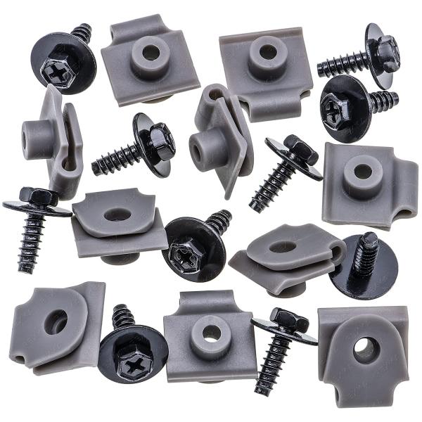 商品名: Rexka フェンダーライナーバンパーカバー スプラッシュシールド 六角頭ネジ&amp;ナイロンUナットキット マツダ 9CF600516B C27450133用 多目的 バンパーカバー フェンダーライナー スプラッシュシールド ...