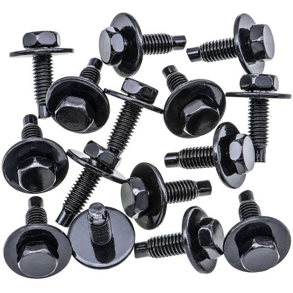 商品名: Rexka 15個 M6-1.0 X 20mm 六角ヘッドセムボルト ドッグポイント付き 日産 インフィニティ 08146-6162H用 - 多目的 - ヘッドランプ フェンダーライナー スプラッシュシールド バンパーカバー ラジ...