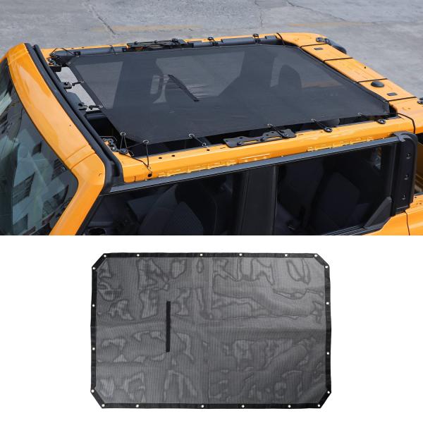 商品名: サンシェードメッシュサンシェードビキニトップカバーは、屋根の紫外線から保護するアクセサリーを提供します。フォードブロンコ4ドア2021、2022、2023、2024用。 Sunshade Mesh Sun Shade Bikini...