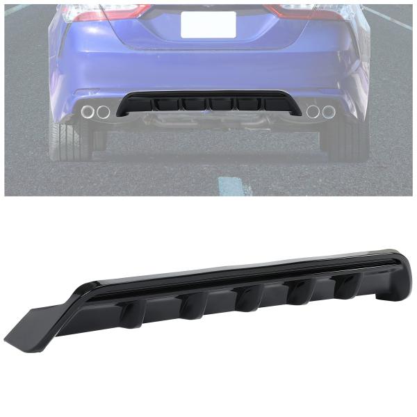 商品名: KUAFU リアディフューザー 2018-2023 トヨタ カムリ ハイブリッド SE XSEに対応 バンパー リップ ボディスプリッター バランスディフューザー ブラック PP KUAFU Rear Diffuser Compa...