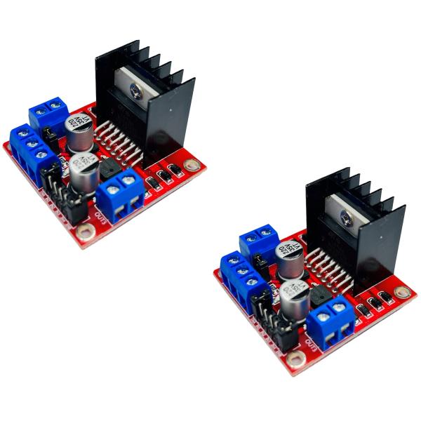 商品名: DIYables L298N モータードライバーモジュール Arduino ESP32 ESP8266 Raspberry Pi用 2ピース DIYables L298N Motor Driver Module for Ardui...