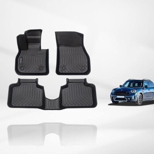 商品名: KELCSEECS フロアマット カスタム ミニカントリーマン F60 2022 2021 2020 2019 2018 2017用 防水 TPE カーマット 全天候ガード 自動車フロアマット フロント&amp;リア ローカーライ...
