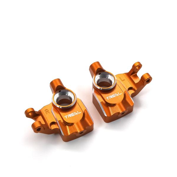 商品名: TREAL UTB18 Capra アルミニウム 7075 フロントステアリングナックル インナーポータルカバーセット(2P) アップグレード (オレンジ) TREAL UTB18 Capra Aluminum 7075 Fron...