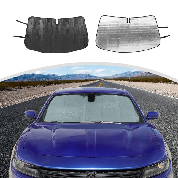 商品名: Linskip サンシェード フロントガラス Dodge Charger 2015-2023対応 チャージャー サンシェード 充電器 インテリア アクセサリー Linskip Custom Sunscreen Windshield...