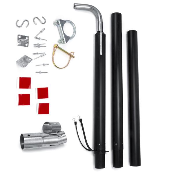 商品名: 44461 発電機排気換気システム ほとんどのRV排気システムに適合 ブラック 44461 RV Generator Exhaust Venting System Muffler Pipe Extension kit Black，...