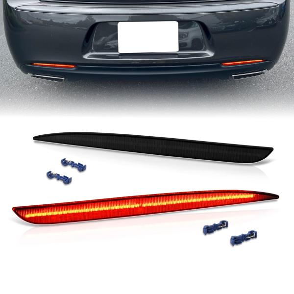 商品名:  AJP Distributors Rear Bumper Smoked LED Reflector Lights Tail Brake Signal Fog Lamps Assembly Pair Compatible/Repl...