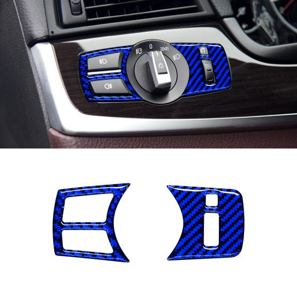 商品名:  YAMUDA Compatible with Headlight Switch Carbon Fiber Interior Accessory Sticker for BMW 5 Series F10 F11 F18 520i ...
