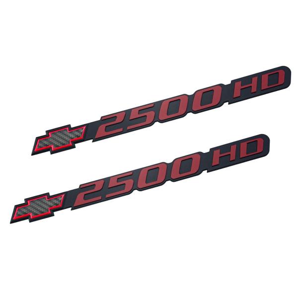 商品名:  2X NEW Bowtie 2500 HD Emblems Front Side Door Car Badge Decal Replacement for 01-07 Chevy Silverado 15114051 (Red)...