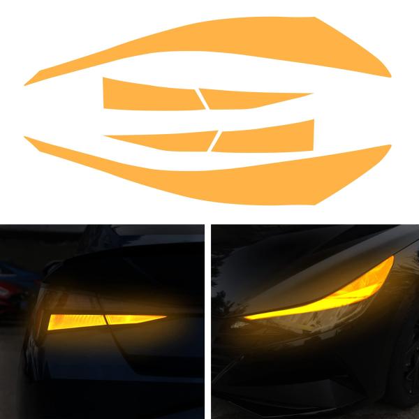 商品名:  TOMALL Headlight Sidemarker Rear Fog Light Vinyl Films Smoke Tint Compatible with Hyundai Elantra 2021-2023 PreCut...