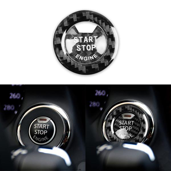 商品名:  NVCNX 2PCS Real Premium Carbon Fiber Car Engine Start Stop Push Button Ignition Switch Cover Interior Trim Kit Com...