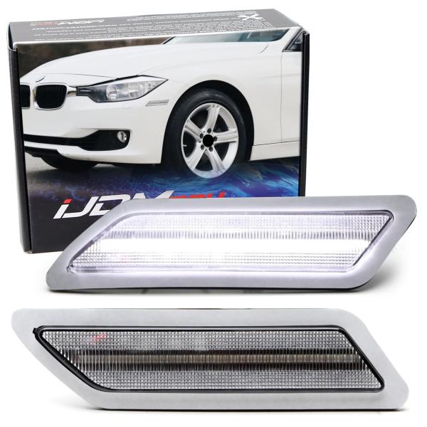 商品名:  iJDMTOY Semi-Clear Lens White Full LED Strip Front Bumper Reflector Replace Side Marker Light Kit Compatible with ...