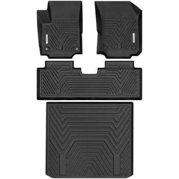 商品名:  YITAMOTOR Floor Mats Set for Chevrolet Equinox 2018-2024, Custom Fit Front &amp; 2nd Seat Cargo Liner Set - Black ...