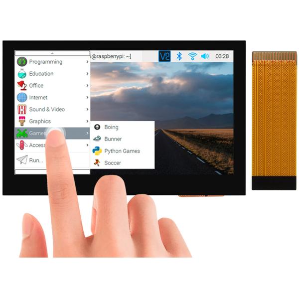 商品名: waveshare 4.3インチ タッチ DSI ディスプレイ 800 x 480 IPSスクリーン 5点静電容量式タッチLCD Raspberry Pi 4B/3B+/3A+/3B/2B/B+/A+、コンピューティングモジュール...