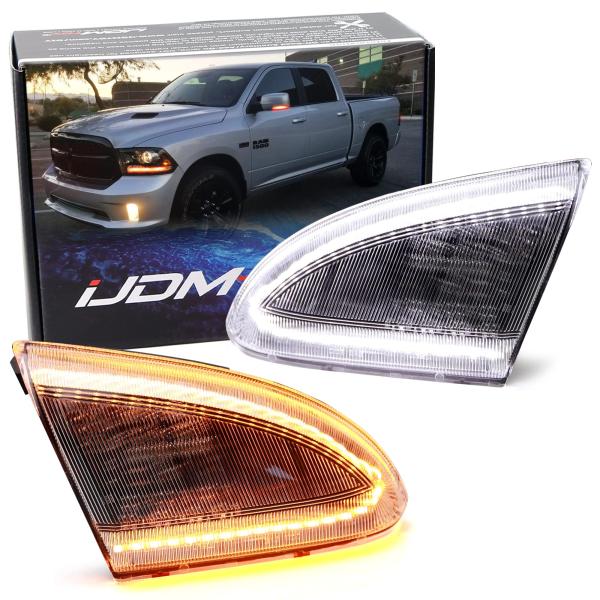 商品名:  iJDMTOY Semi-Clear Lens White/Amber Switchback LED Strip Dynamic Sequential Blink Under Side Mirror Turn Signal Li...