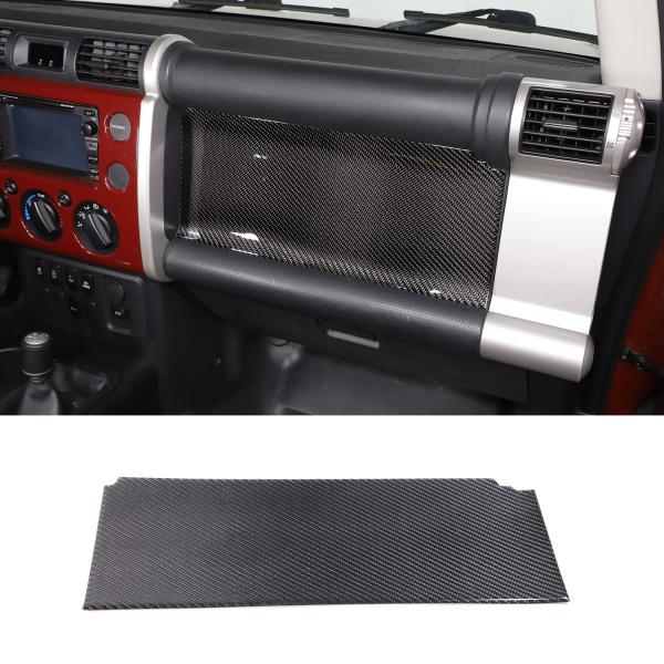 商品名: Fgtagtal ソフトカーボンファイバーコパイロットセントラルコントロールパネルトリムカバー トヨタ@FJクルーザー2007-2021用、インテリア助手席センターコンソールパネル装飾ステッカー(ブラック) Fgtagtal So...